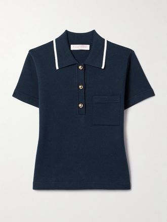 Valentino Garavani Polo En Coton &Agrave; Ornements - Bleu