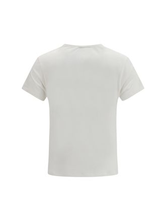 Fendi Womens Ti Amo Print Jersey T-Shirt Avorio Cotton T-Shirts And Polos