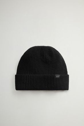 Woolrich Herren Beanie aus Wollmischung Schwarz Größe XL