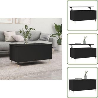 vidaXL Couchtisch Schwarz 90x44,5x45 cm Holzwerkstoff - Eleganter Couchtisch - Wohnzimmerstil - Holzwerkstoff M&ouml;bel - tv Stand - Beistelltisch
