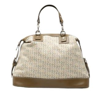 Celine Sac &agrave; main vintage imprim&eacute; en toile Pre-owned - Femme - Pre-owned - Beige - Taille: ONE Size