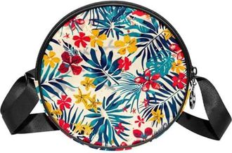 Generic Petit sac &agrave; bandouli&egrave;re Circle pour femme, petit sac &agrave; bandouli&egrave;re avec fermeture &eacute;clair, bretelles r&eacute;glables, sac &agrave; main rond d&eacute;contract&eacute; pour femmes