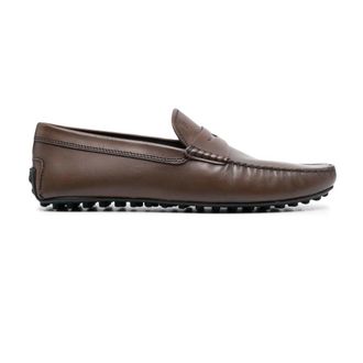 Tod's Loafers mit gepr&auml;gtem Logo - - Shoes - Herren - Braun - 45 EU
