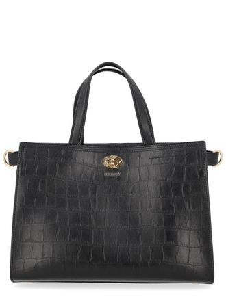 Burberry Womens Tote Bag Cotswolds Black Lamb Leather Handbags Hand