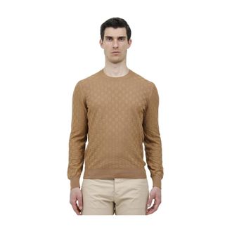 Gran Sasso Rundhals-Strickoberteil - - Knitwear - Herren - Braun - M