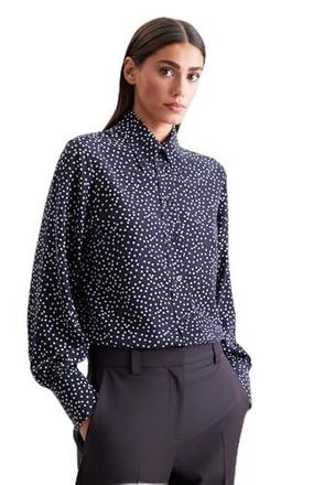 Seidensticker Regular Fit Langarm Bluse Blouse, Bleu, 40 Femmes