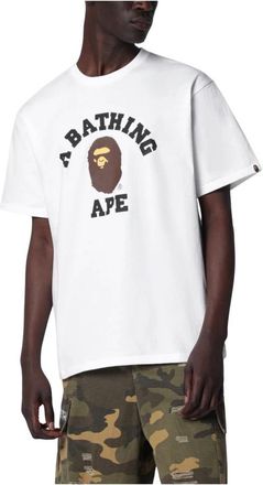 A Bathing Ape A Bathing Ape, Homme, Tops, Blanc, Taille: XL College Tee
