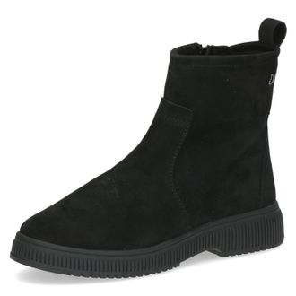 Caprice Damen Stiefeletten aus Leder Gef&uuml;ttert, Schwarz (Black Suede), 39 EU