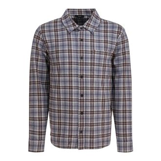 Vince Kariertes Overshirt aus Baumwollmix - - Shirts - Herren - Grau - S