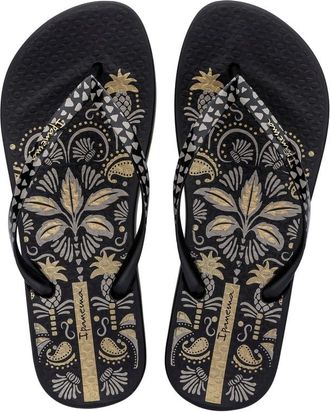 Ipanema Anat Nature VIII Fem Damen-Flip-Flops, Schwarz Schwarz Gold, 38 EU