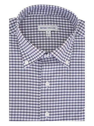 Peter Millar Kariertes Button-down-Hemd - Wei&szlig;
