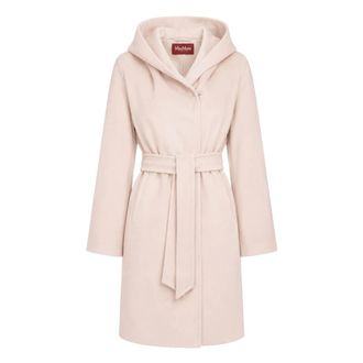 Max Mara Femme, Manteaux, Rose, Taille: 36 FR Belted Manteaux