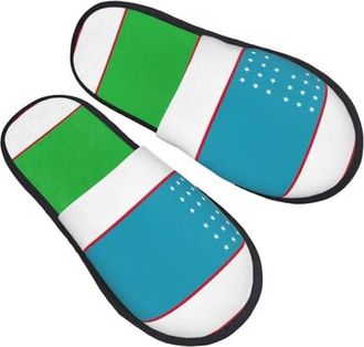 Generic Drapeau De La R&eacute;publique DOuzb&eacute;kistan Unisexe Chaussures De Maison Confortable Pantoufles Respirantes Chaussons Pour Automne Ext&eacute;rieur Int&eacute;rieur M