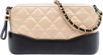 Chanel Sac bandouli&egrave;re matelass&eacute; vintage Pre-owned - Femme - Pre-owned - Beige - Taille: ONE Size