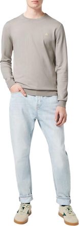Scotch & Soda Mens Seasonal core-Ecovero Regular fit Jumper Pullover Sweater, Highway Grey, Small