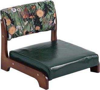 Generic Chaise De Tatami sans Jambes en Bois Massif avec Dossier, Chaise De Plancher De Style Japonais Chaise De Si&egrave;ge Bas pour La Baie Vitr&eacute;e, &Agrave; La Maison