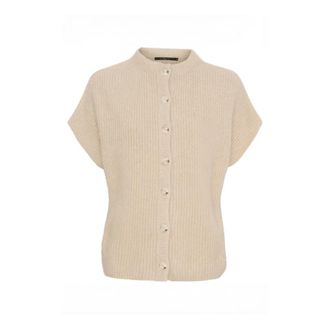 BTF-CPH Kurz&auml;rmliger Oversized Cardigan - - Blouses & Shirts - Damen - Beige - XS