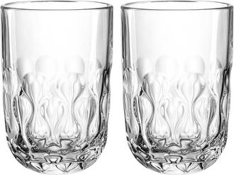 Leonardo GOCCE Latte Macchiato Glas - 6 Stück - 6 Latte Macchiato Gläser - LM Becher für Siebträger - Spülmaschinengeeignet - Tropfenstruktur - Matchaglas - Tr