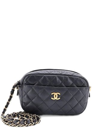 Chanel Camera Case Bag Quilted Caviar Mini crossbody bag - Noir