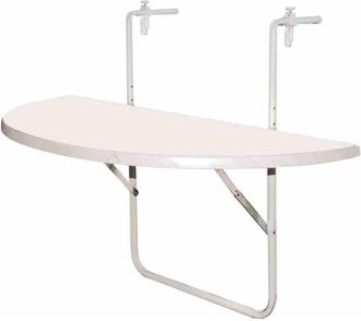 Alco Balkonhängetisch 100x50 cm, weiß Gestell aus Stahl in weiß, Tischplatte aus top in weiß