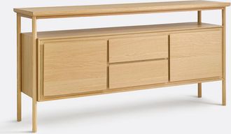 La Redoute Interieurs Buffet 2 Portes 2 Tiroirs Plaqu&eacute; Ch&ecirc;ne Elina