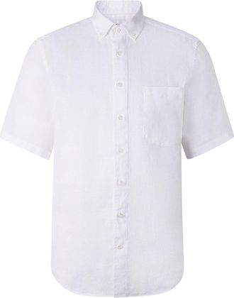 Bogner Leinen-Kurzarm-Hemd Lykos f&uuml;r Herren - Wei&szlig; - 3XL