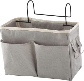 SOLUSTRE Hängender Betttasche Organizer mit Mehrfachfächern Große Aufbewahrungstasche für Schlafzimmer Kompatibel mit Kopfteil und Schreibtisch für Fernbedienu