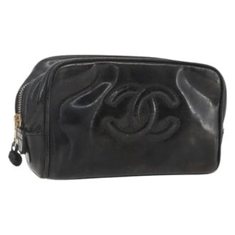 Chanel Pochette Vintage en Cuir Pre-owned - Femme - Pre-owned - Noir - Taille: ONE Size
