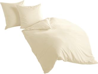 BIERBAUM JACK by Bierbaum Uni Fein Biber Bettwäsche einfarbig Leinen 100% Baumwolle, Größe:135x200cm Bettwäsche