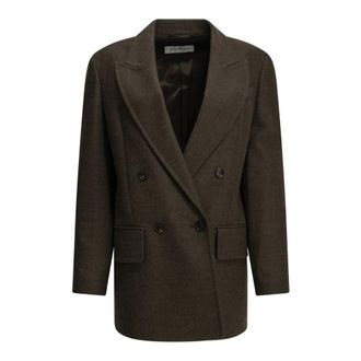 Max Mara Blazer Pulvino - Femme - Vestes - Brun - Taille: 34 FR