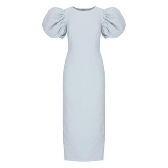 Rotate Embossed Floral Maxi Dress - - Dresses - Damen - Blau - S