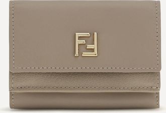 Fendi FF mini trifold leather Wallet Female UNI
