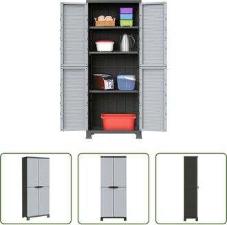 vidaXL vidaXL Schrank f&uuml;rs B&uuml;ro - Kunststoffschrank 68x39x171,5 cm