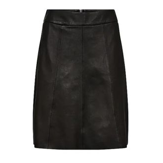 Mos Mosh Klassischer A-Linien-Lederrock Schwarz - - Skirts - Damen - Schwarzk - M