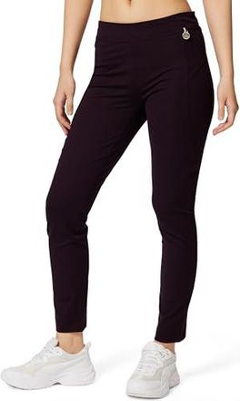 Tommy Hilfiger Pantalon PNT pour Femme Curvd Seam Ponte, Aubergine fonc&eacute;e, S