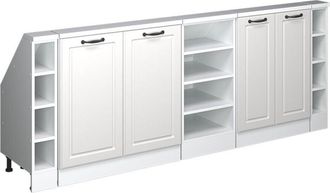Vicco Armoire sous pente de toit Rion, Blanc/Blanc Campagne, Lot de 5, Vicco
