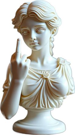 Generic Venus mit Haltung Statue - Unapologetic Mittelfinger Harz Figur, k&uuml;hne moderne Kunst Dekor f&uuml;r Zuhause & B&uuml;ro, Talk to The Hand G&ouml;ttin Statue, trendig