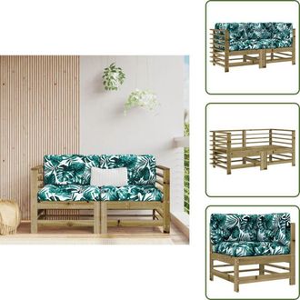 vidaXL Canap&eacute;s dangle avec coussins 2 pcs bois de pin impr&eacute;gn&eacute; - Canap&eacute; Dangle - Mobilier De Jardin - Jardin - Terrasse - Balcon
