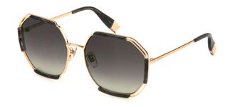 Furla Damen Sfu785 Sonnenbrille, Gl&auml;nzend, Total, Ros&eacute;gold, 61