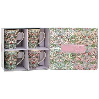 Lesser & Pavey The Leonardo Collection William Morris Lustre Strawberry Thief Mugs pour la maison et la cuisine | Tasses pour th&eacute; et caf&eacute; | Jolie tasse pour homme et