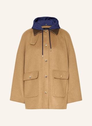 Maje Jacke Mit Abnehmbarer Kapuze beige