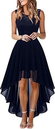 Onsoyours Robes dinvités de Mariage pour Femmes Robes de Demoiselle dhonneur en Mousseline de Soie Florales Robes de soirée balançoire Robes asymétriques B Mari