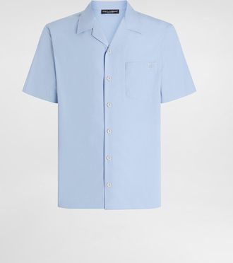 Dolce & Gabbana Hawaii Cotton Shirt - Mann Hemden Azure 43