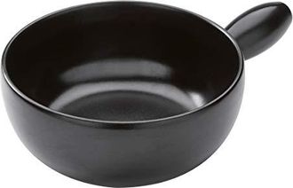 Kuhn Rikon Caquelon Induktion Classic, schwarz 23cm, Käsefondue aus Ton
