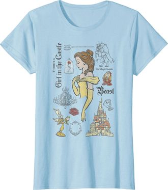 Disney Die Sch&ouml;ne und das Biest Charaktere Skizziertes T-Shirt T-Shirt