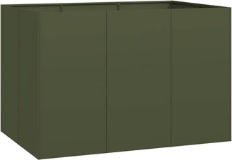 vidaXL Jardini&egrave;re vert olive 120x80x80 cm acier Vidaxl