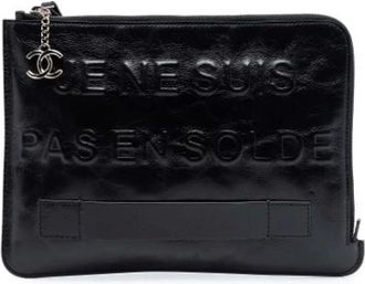 Chanel Sac pochette vintage doccasion - Femme - Pre-owned - Noir - Taille: ONE Size
