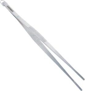 Leifheit Küchenpinzette 30cm, Küchenzange zum Wenden von Steaks, Fleischzange zum Servieren und Anrichten, Grillzange, rostfreie Kochpinzette aus Edelstahl, sp