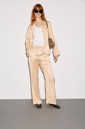 Gerard Darel Pantalon satin&eacute; - BAHYRA - Nude