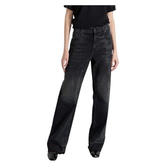 Ga&euml;lle Paris Loose Fit Oversized Extralange Hose - - Jeans - Damen - Schwarzk - W25